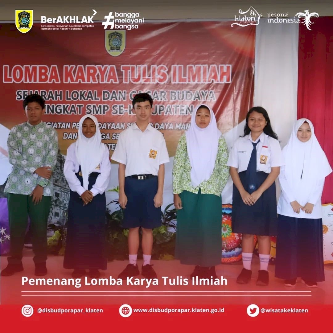 Pemenang LKIR Tahun 2024 - Disbudporapar Kabupaten Klaten